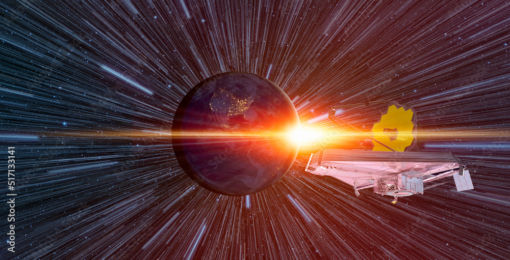James Webb Space Telescope in Space "Elements of this image furnished ...