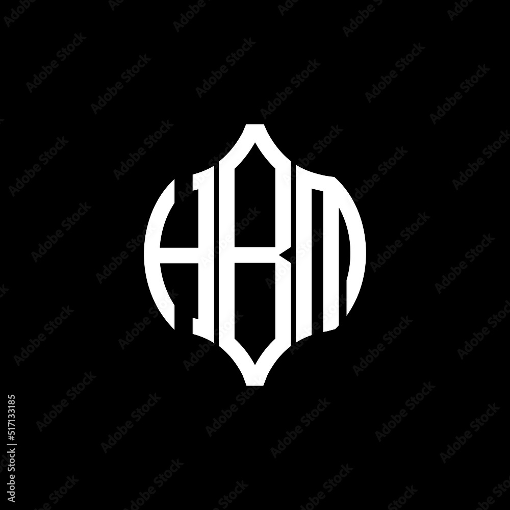 HBM letter logo. HBM best black background vector image. HBM Monogram ...