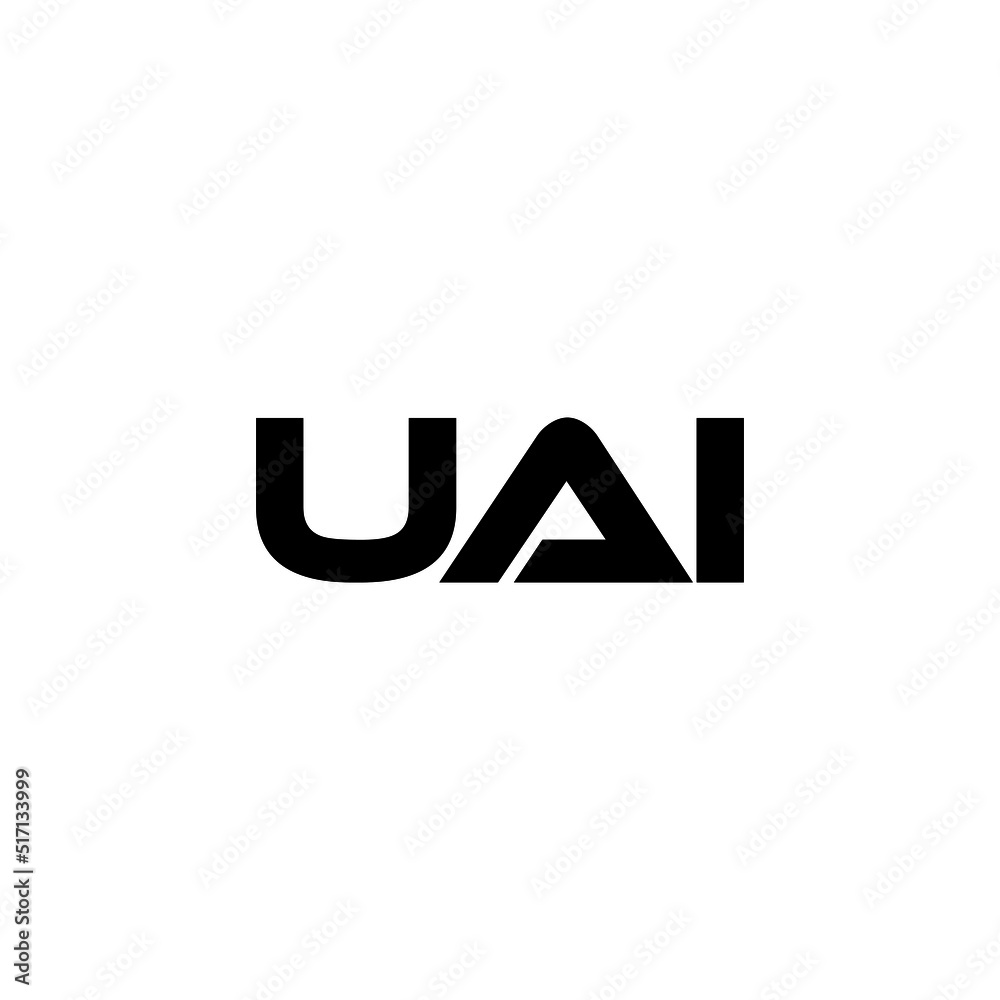 Vecteur Stock UAI letter logo design with white background in ...