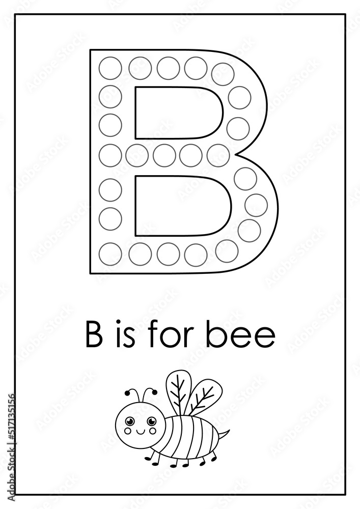 B Is For Bee Coloring Page