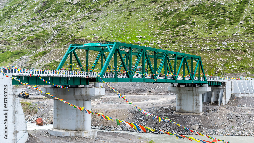 Rohtang, Manali, India - Newly constructed Chandra Bridge is an ...