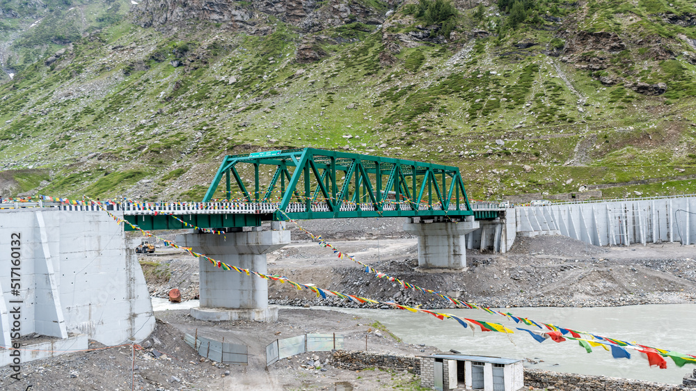 Rohtang, Manali, India - Newly constructed Chandra Bridge is an ...