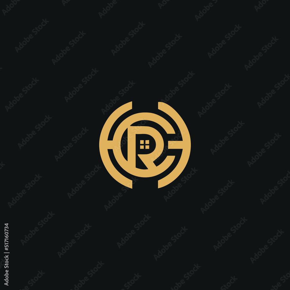 letter HCR Logo Design Vector Template. Initial Linked Letter HCR home ...