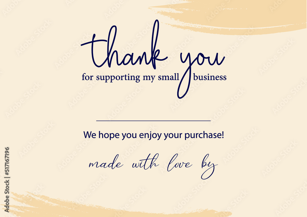 Thank You Card. Thank you for your order. thanks card design with blank ...