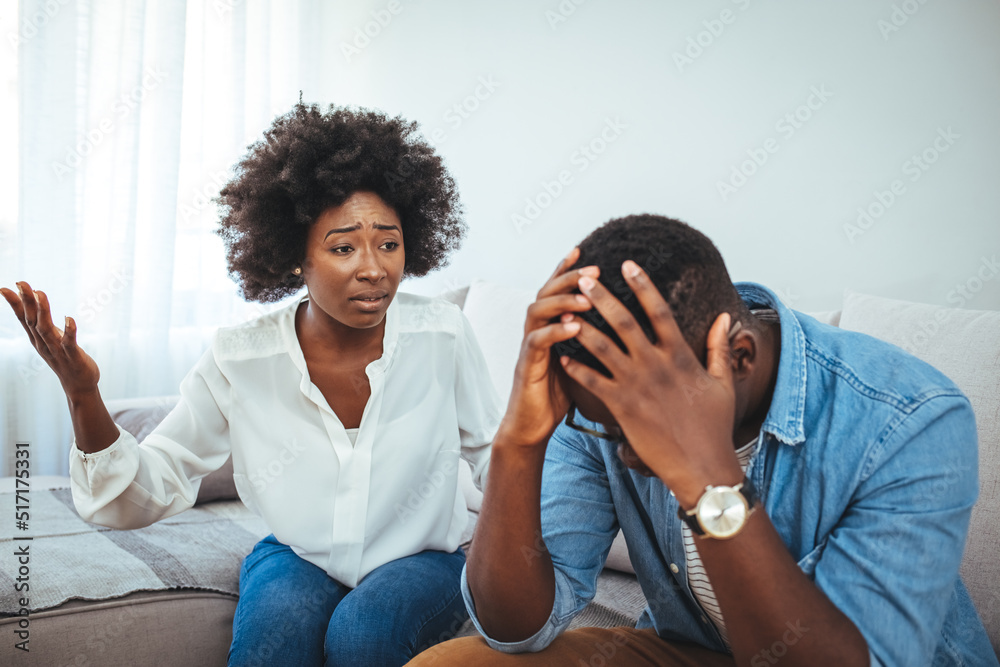 Frustrated couple arguing and having marriage problems. Couples who are ...