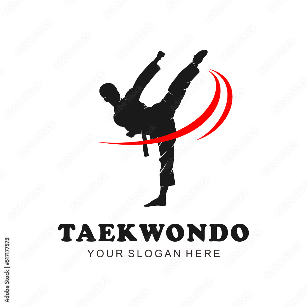 taekwondo player logo Stock Vector | Adobe Stock