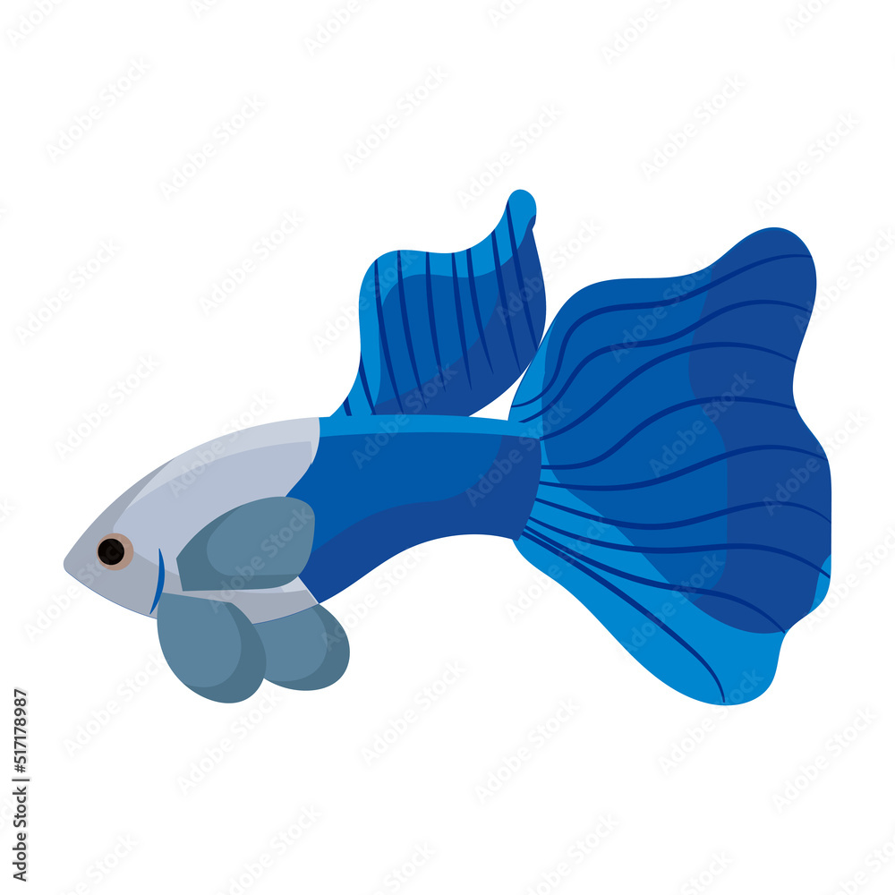 Vetor de Guppy fish aquarium water animal nature and vector underwater ...