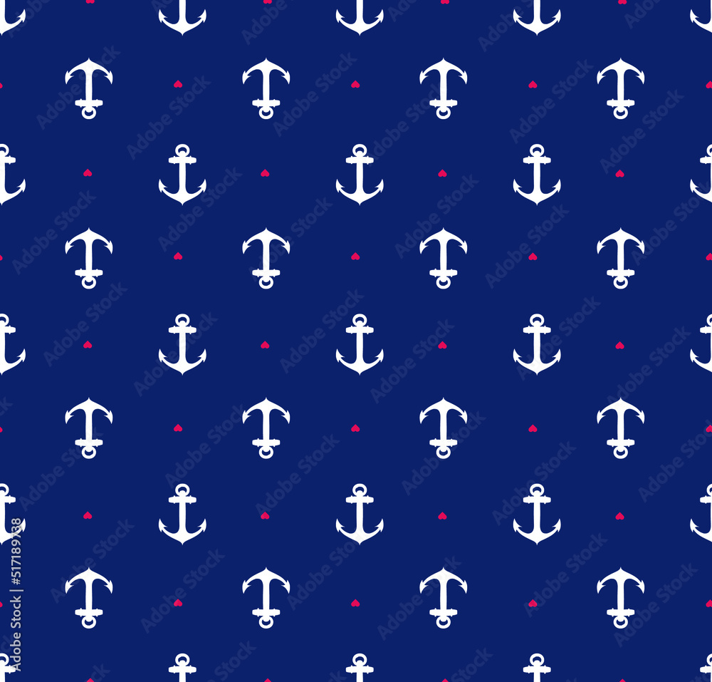 Navy Anchors Wallpaper