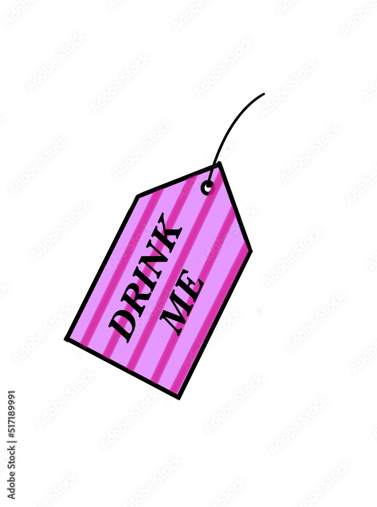 Alice In Wonderland Drink Me Tag