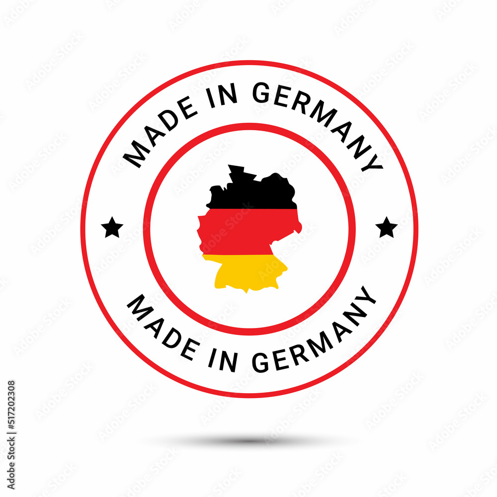Made in Germany vector logo. Germany flags logo design. Stock Vector ...