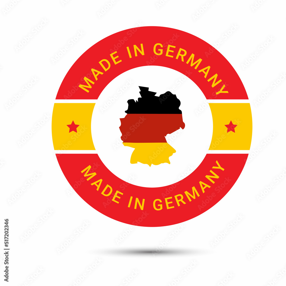 Made in Germany vector logo. Germany flags logo design. Stock Vector ...