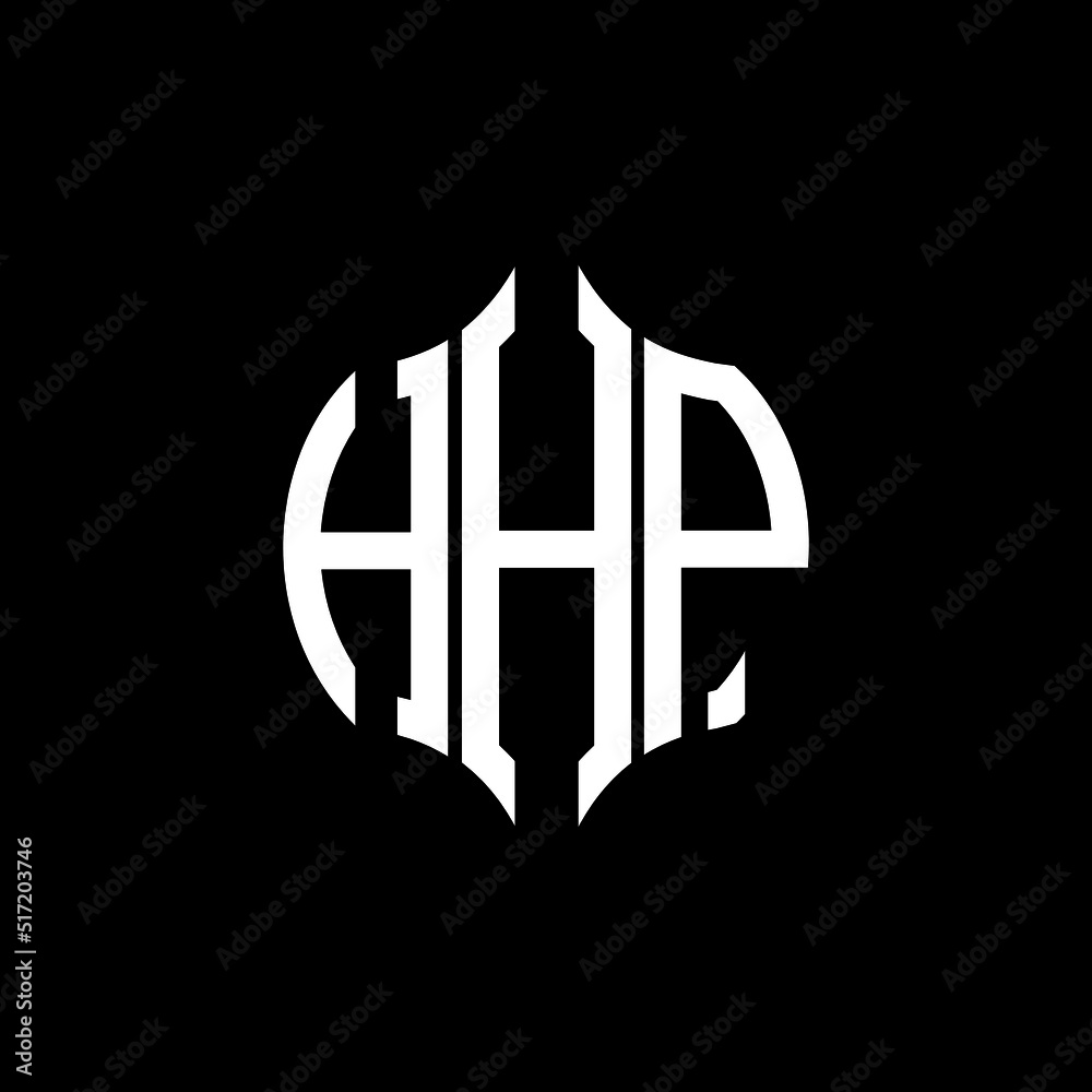 HHP letter logo. HHP best black background vector image. HHP Monogram ...
