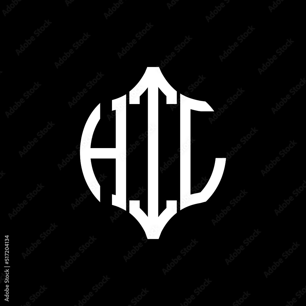 HIL letter logo. HIL best black background vector image. HIL Monogram ...