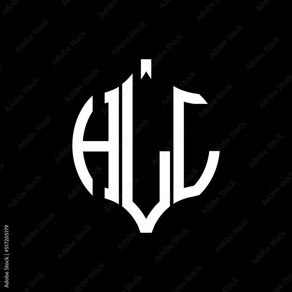 HLL letter logo. HLL best black background vector image. HLL Monogram ...