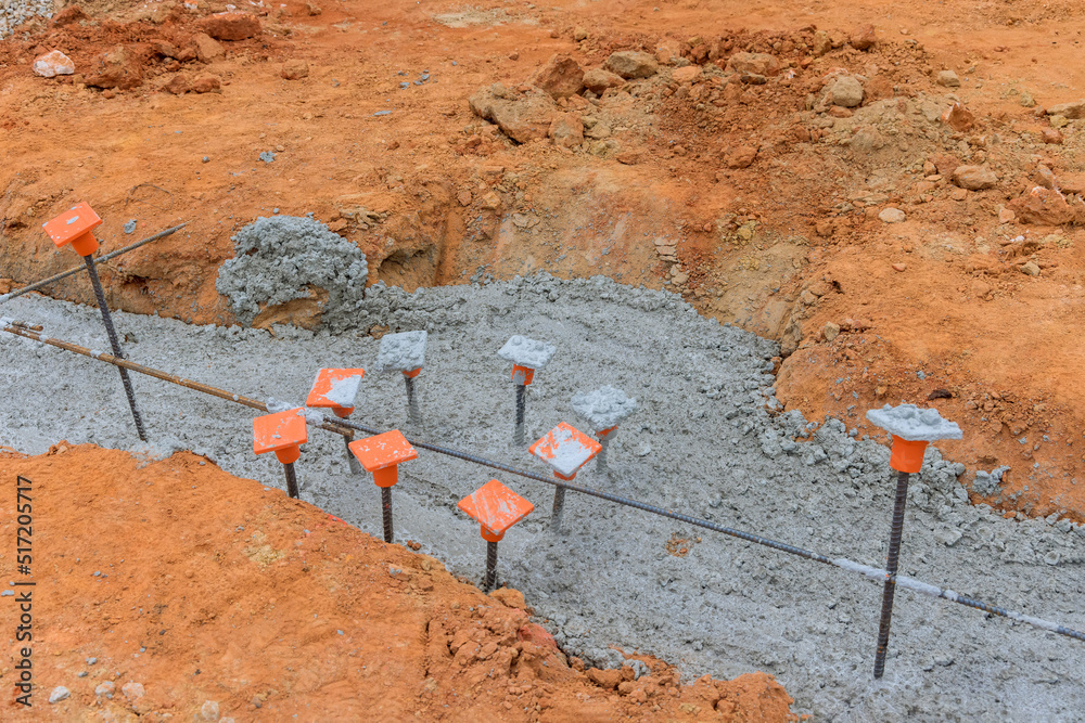 Adding a strip foundation reinforcement frame to reinforced concrete ...