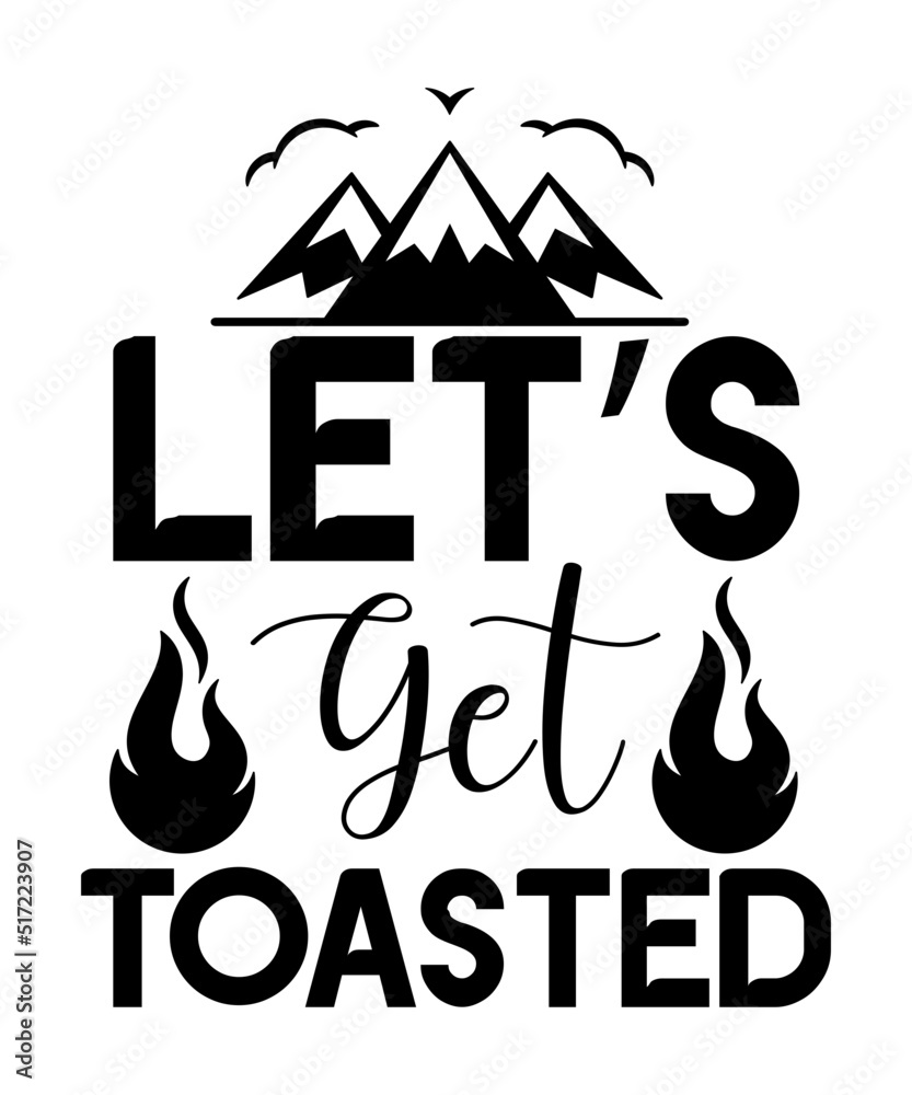 Vecteur Stock Happy Campers SVG Bundle, Camping Bucket Cut File Designs ...