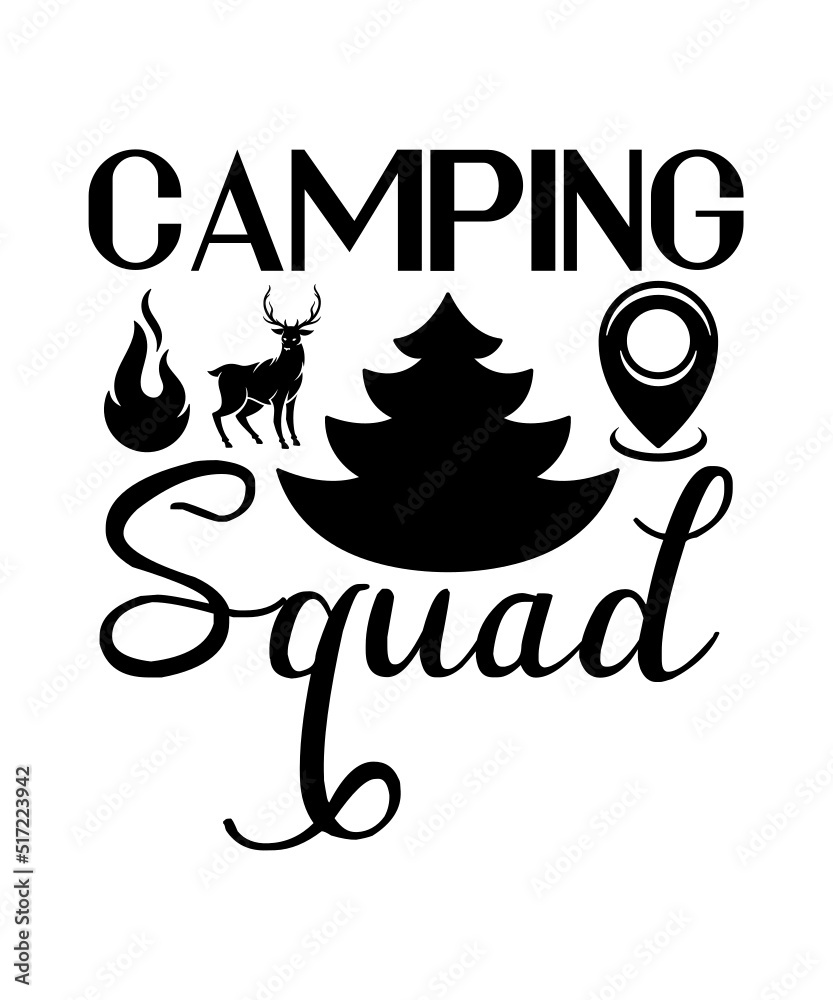 Happy Campers SVG Bundle, Camping Bucket Cut File Designs, RV Camp ...