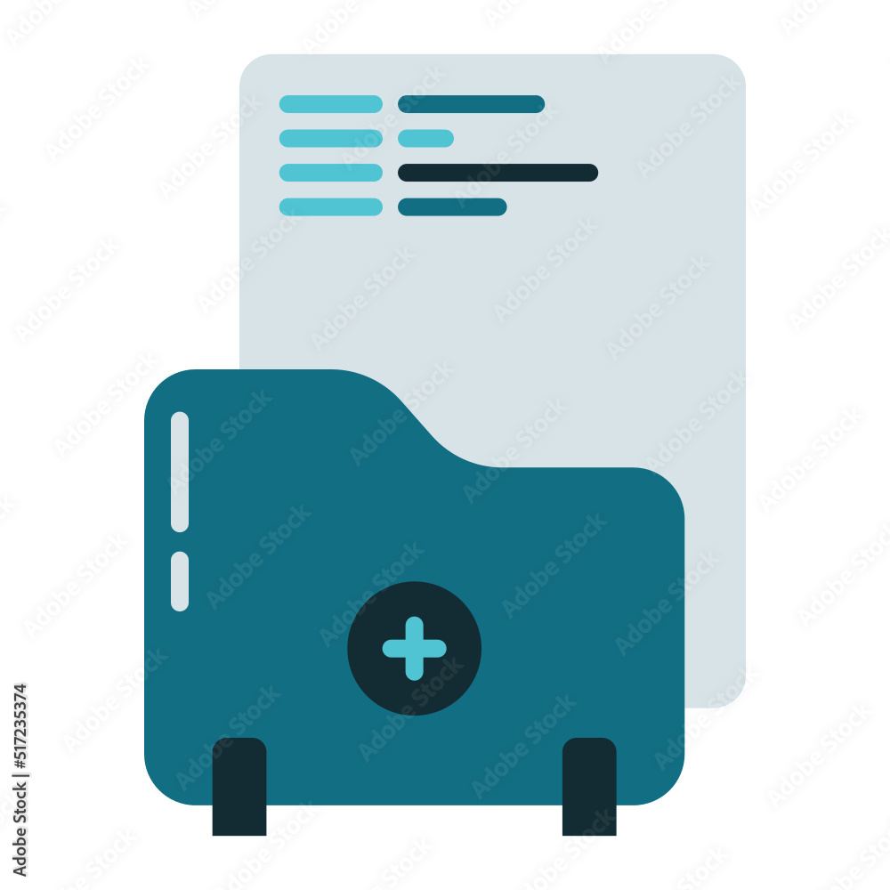 folder icon and add document symbol on transparent background Stock ...