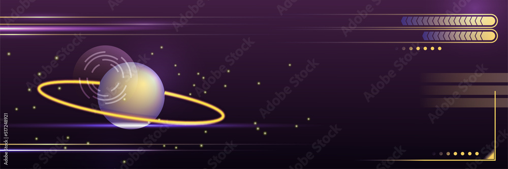 Purple technology digital banner design. Design modern luxury ...
