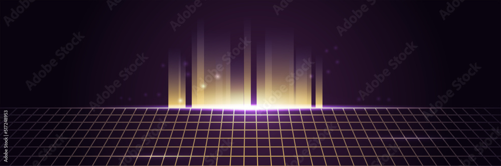 Purple technology digital banner design. Design modern luxury ...