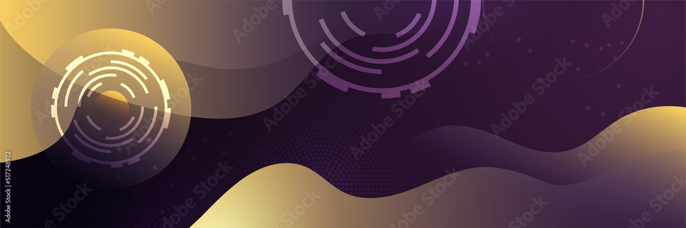Purple technology digital banner design. Design modern luxury ...