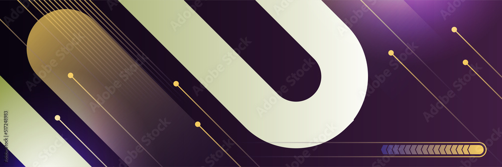Purple technology digital banner design. Design modern luxury ...