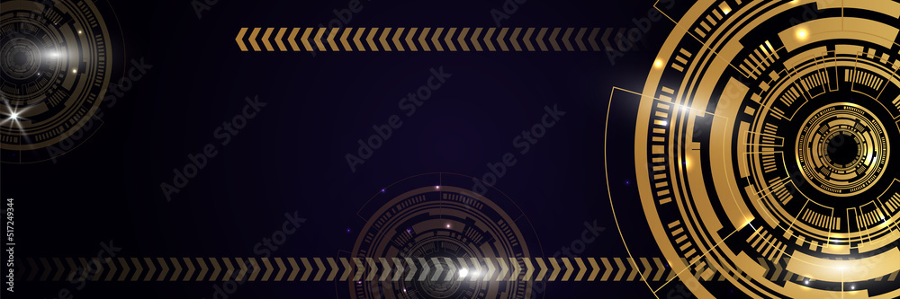 Black gold technology digital banner design. Design modern luxury ...