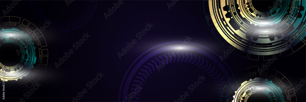 Black gold technology digital banner design. Design modern luxury ...