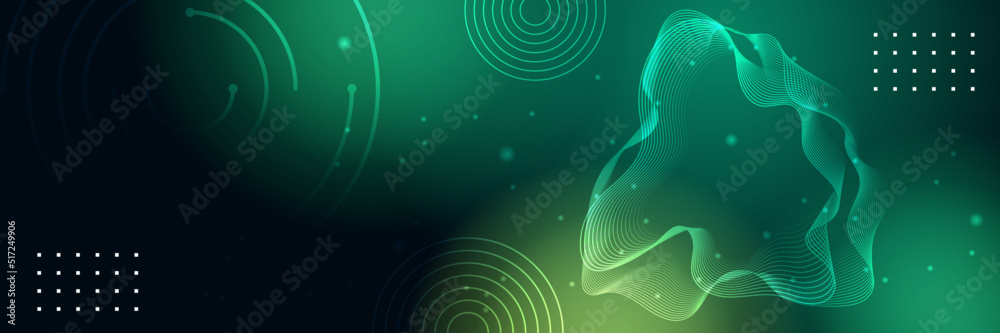Green technology digital banner design. Design modern luxury futuristic ...