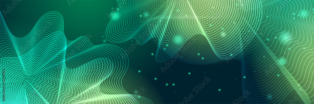 Green technology digital banner design. Design modern luxury futuristic ...