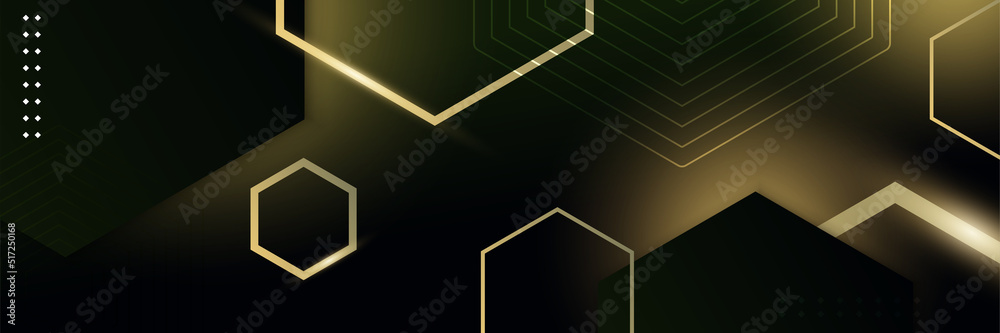 Black gold technology digital banner design. Design modern luxury ...