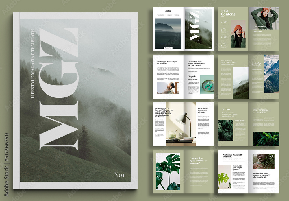 Magazine Layout Stock Template | Adobe Stock