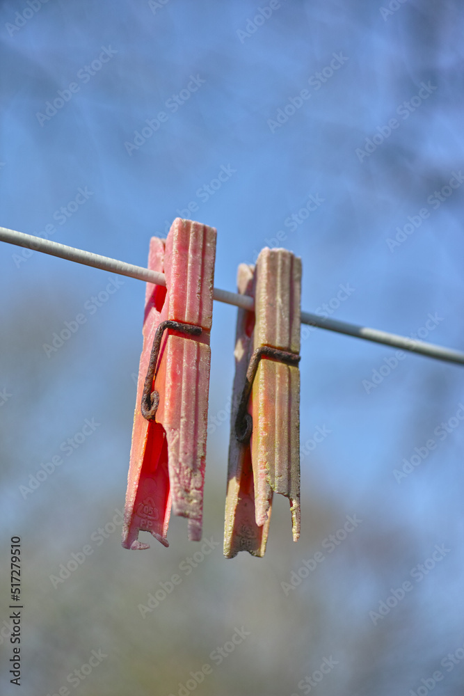 Plastic material decay, crack and discoloration on household objects ...
