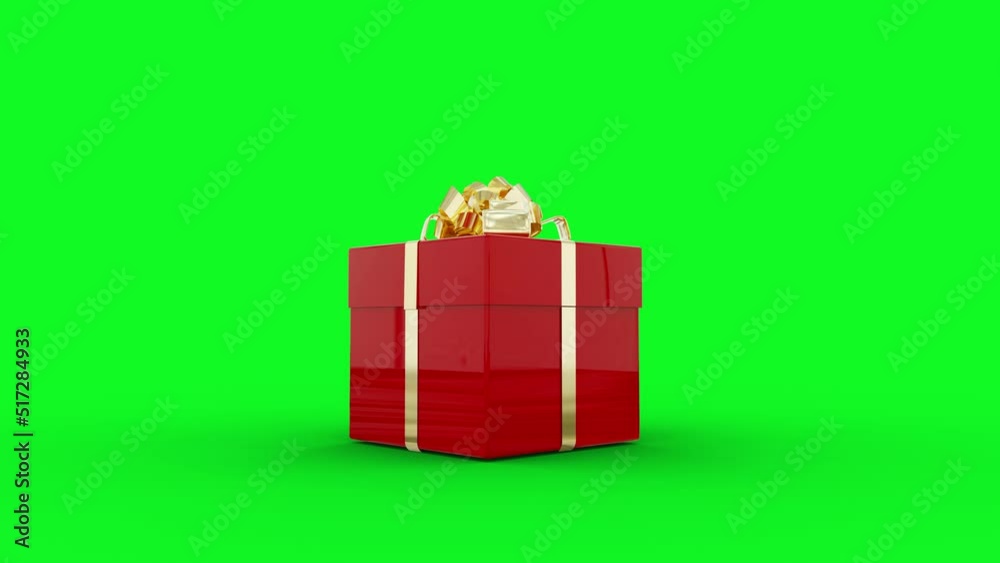 Ugandan shilling bursting out of red gift box. Stack of banknotes ...