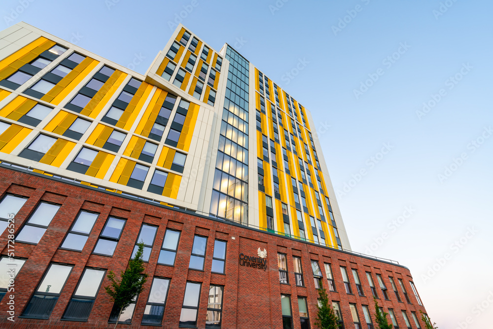 Coventry, England-June 1st, 2022: Coventry University building in the ...