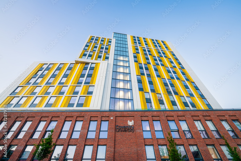 Coventry, England-June 1st, 2022: Coventry University building in the ...