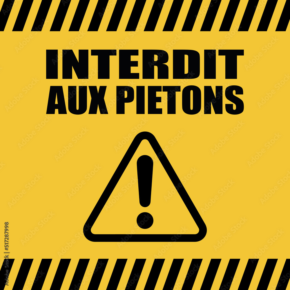 Logo interdit aux piétons. Stock Vector | Adobe Stock