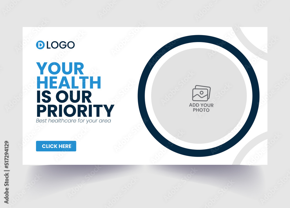 Medical healthcare Video thumbnail template & Dental hospital and ...