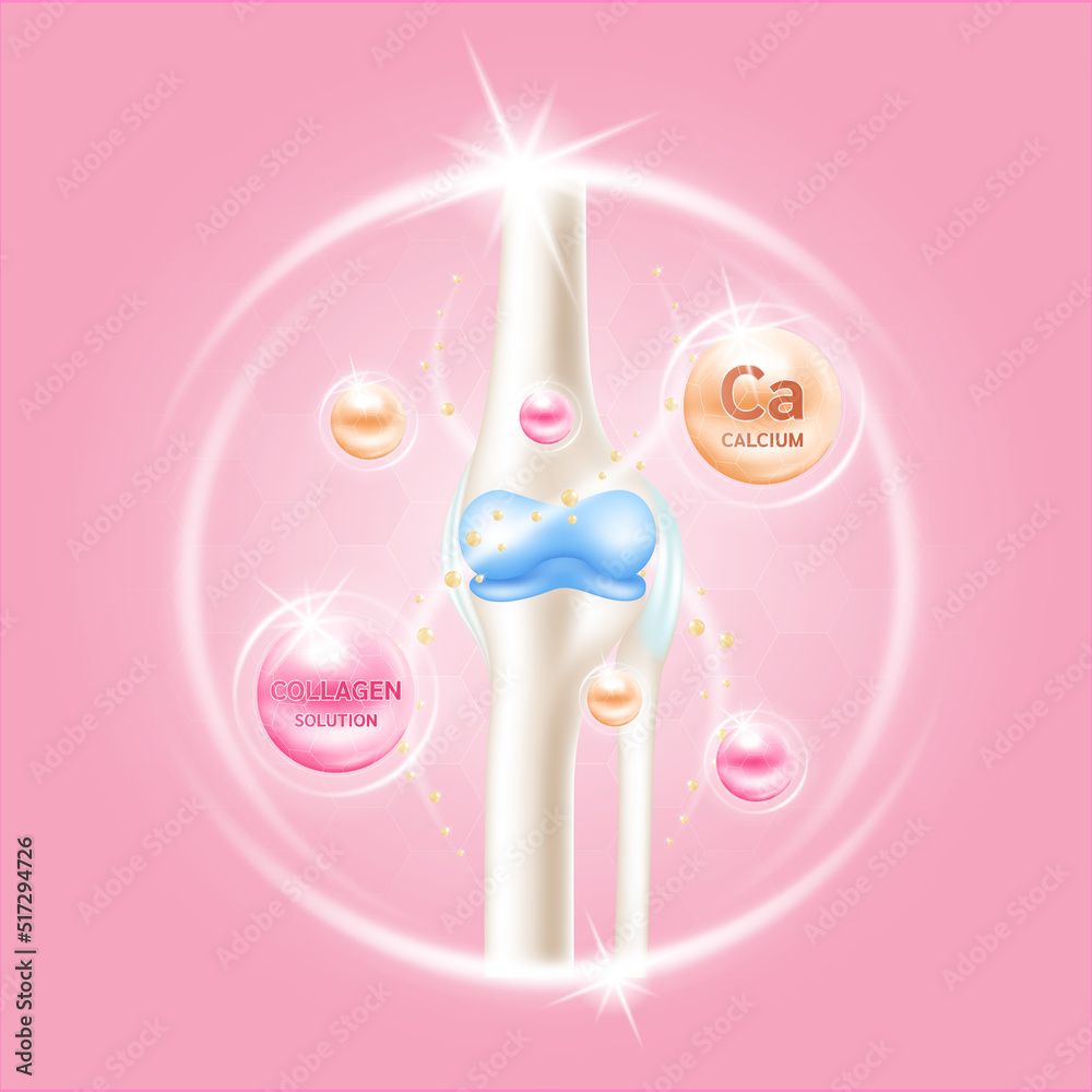 Vektorová grafika „Calcium collagen vitamin therapy. Help heal ...