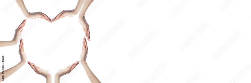 Hands making heart shape frame isolated on white background Stock Photo ...