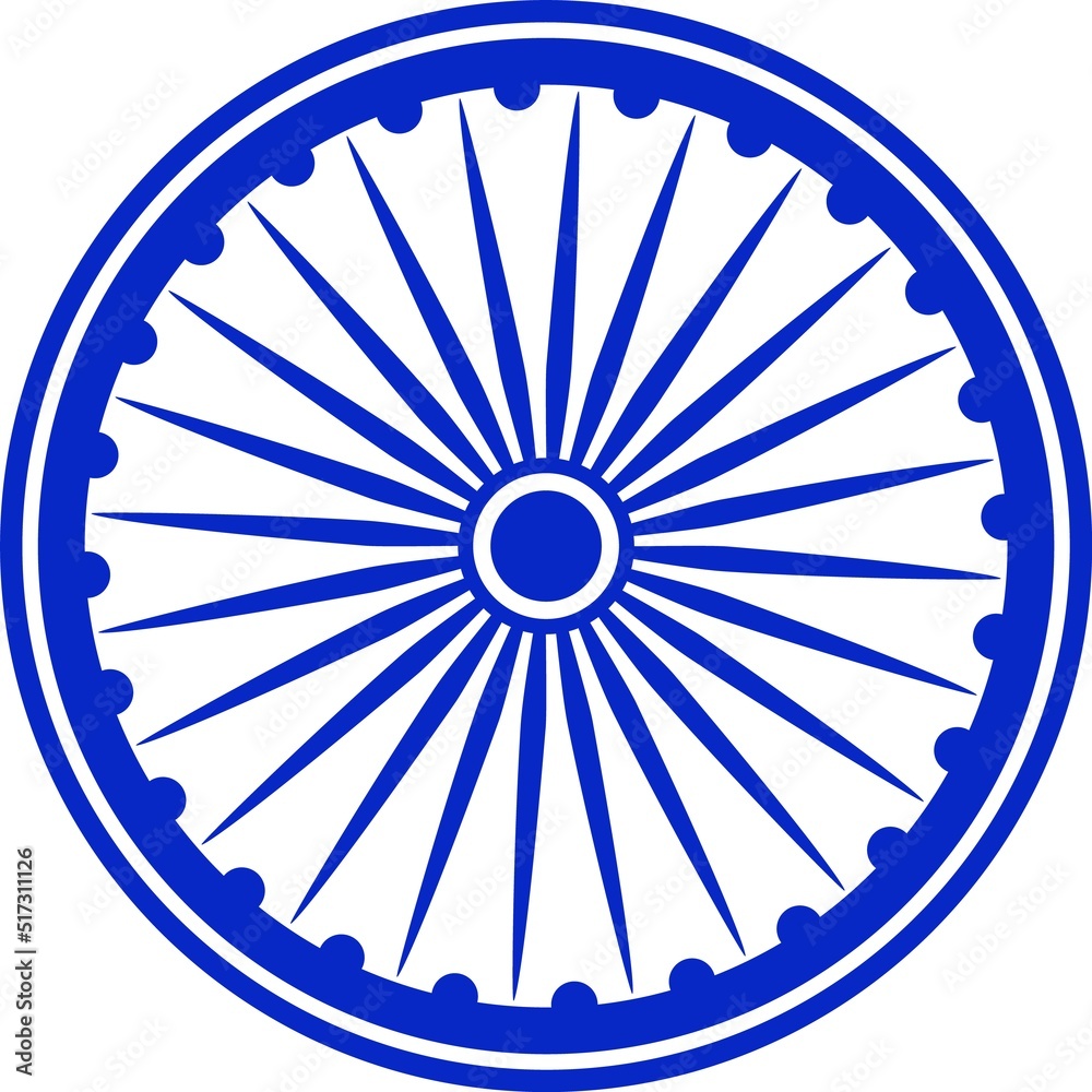 Ashoka Chakra Indian symbol. Stock Vector | Adobe Stock