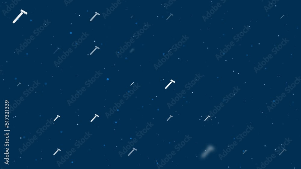 Template animation of evenly spaced mens razor symbols of different ...