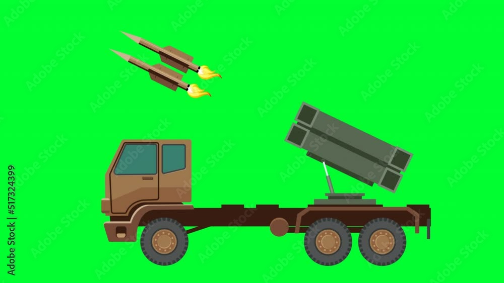 Vídeo do Stock: Missile launch green screen. rocket launching with fire ...