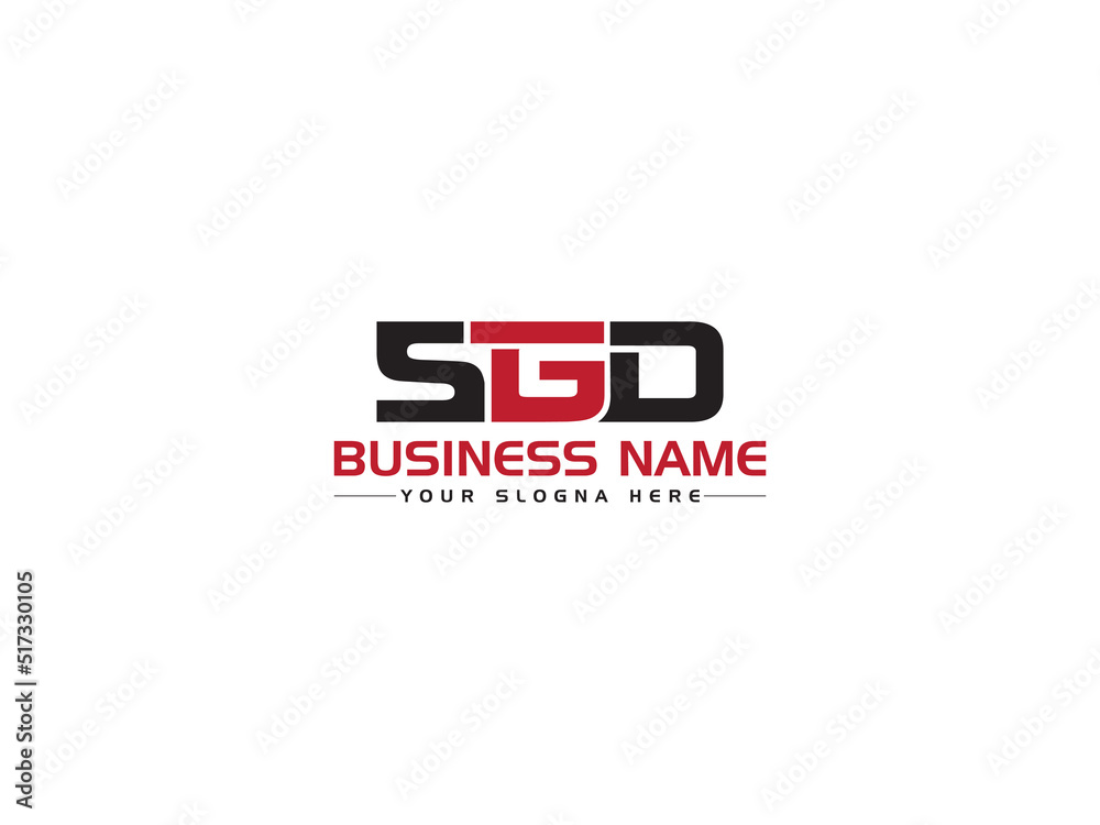 Monogram SGD Logo Icon, Colorful SG s g d Logo Letter Vector Image With ...
