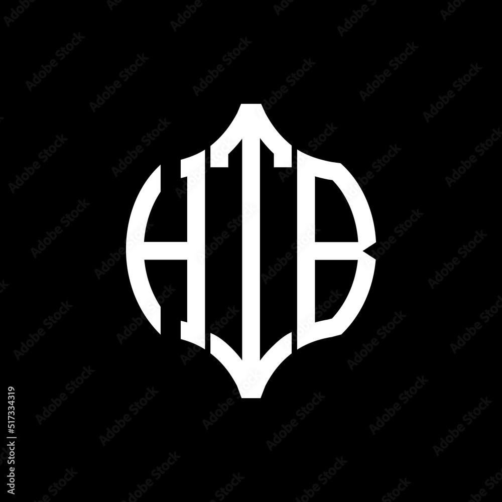Vecteur Stock HTB letter logo. HTB best black background vector image ...