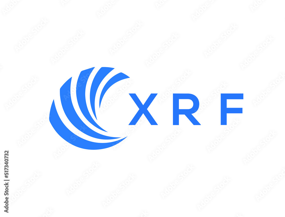 XRF Flat accounting logo design on white background. XRF creative ...