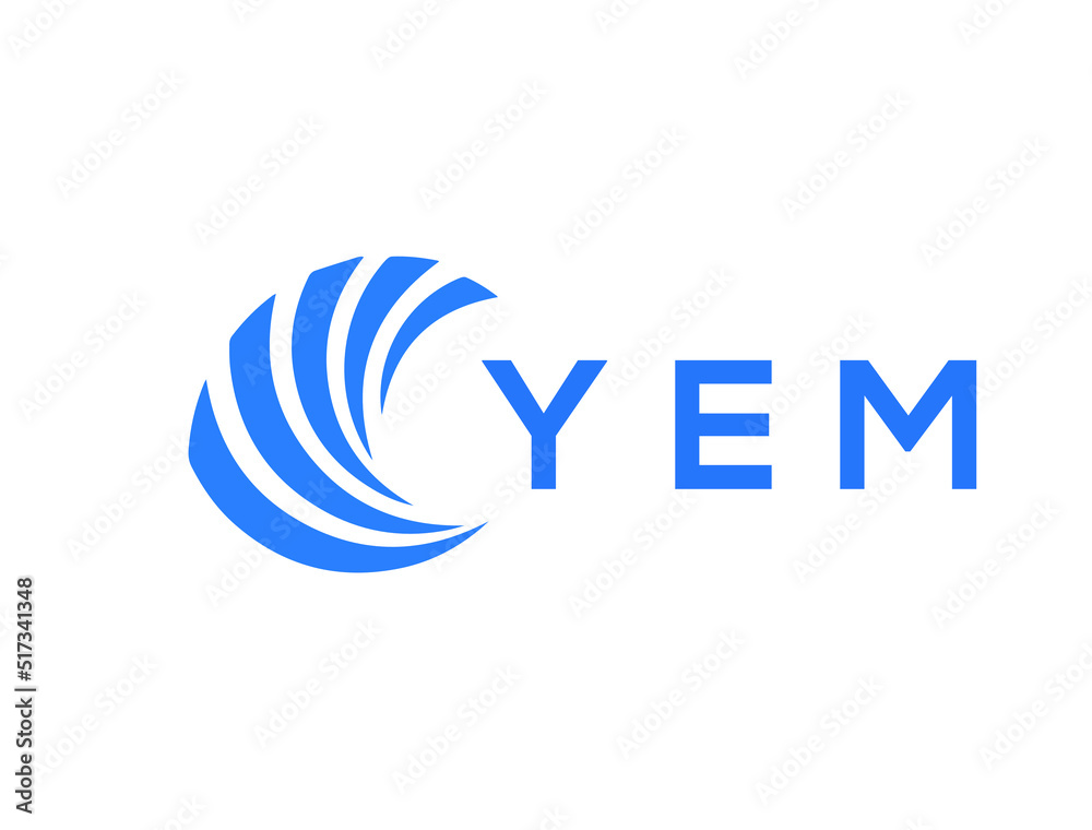 YEM Flat accounting logo design on white background. YEM creative ...