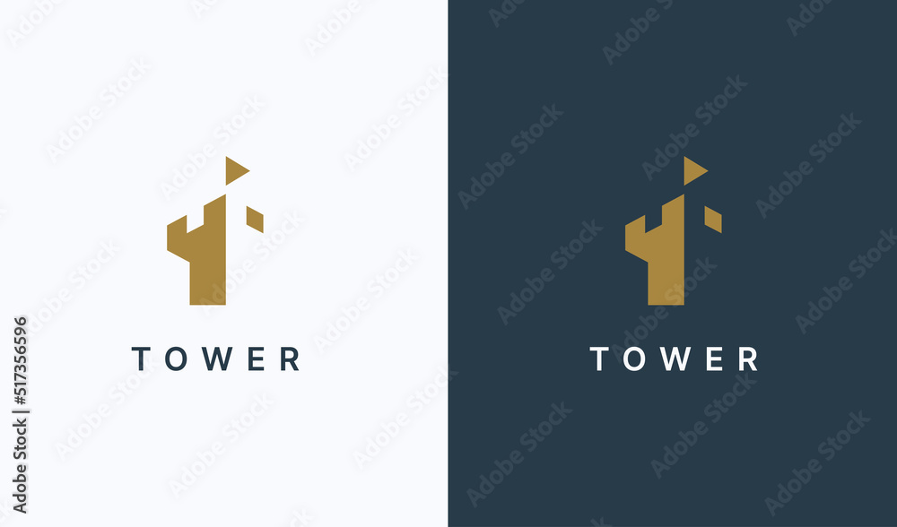 Abstract Castle Tower Logo. Usable for Business and Branding Logos ...