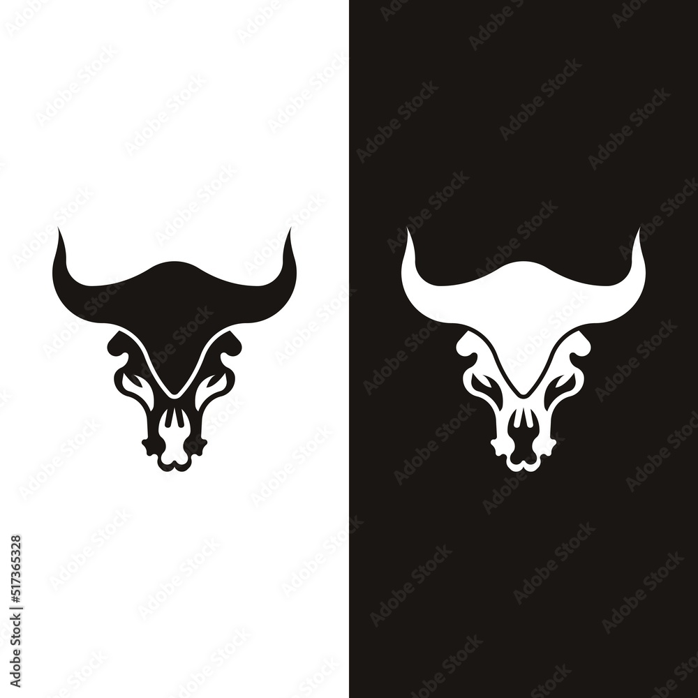 Bull head logo vector icon Stock Vector | Adobe Stock