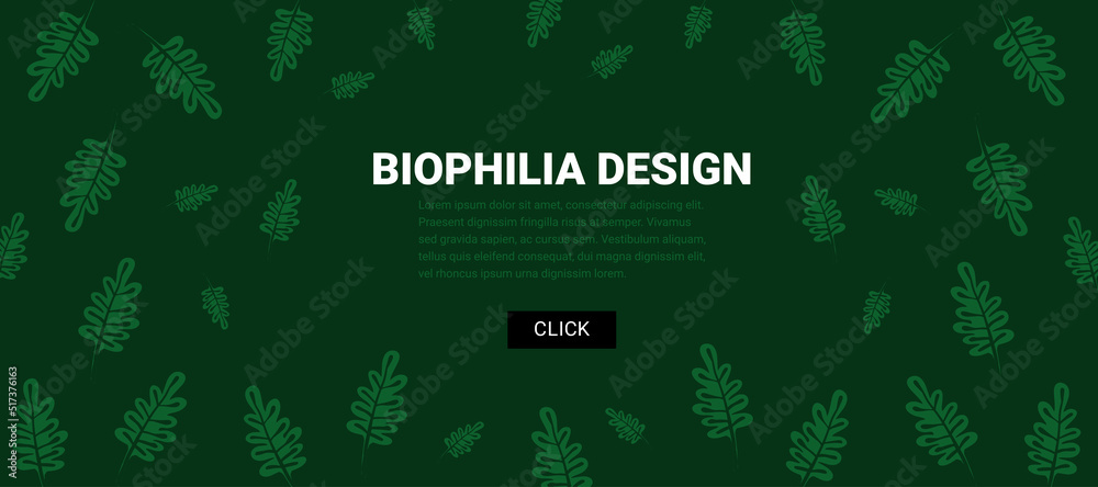 Green background with moss. Biophilic design - Banner for web ...